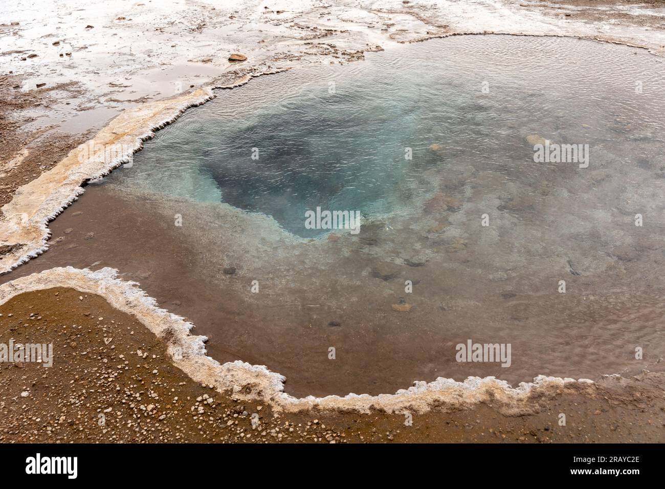 The southern pool of Blesi Hot Spring in Haukadalur Valley, Iceland ...