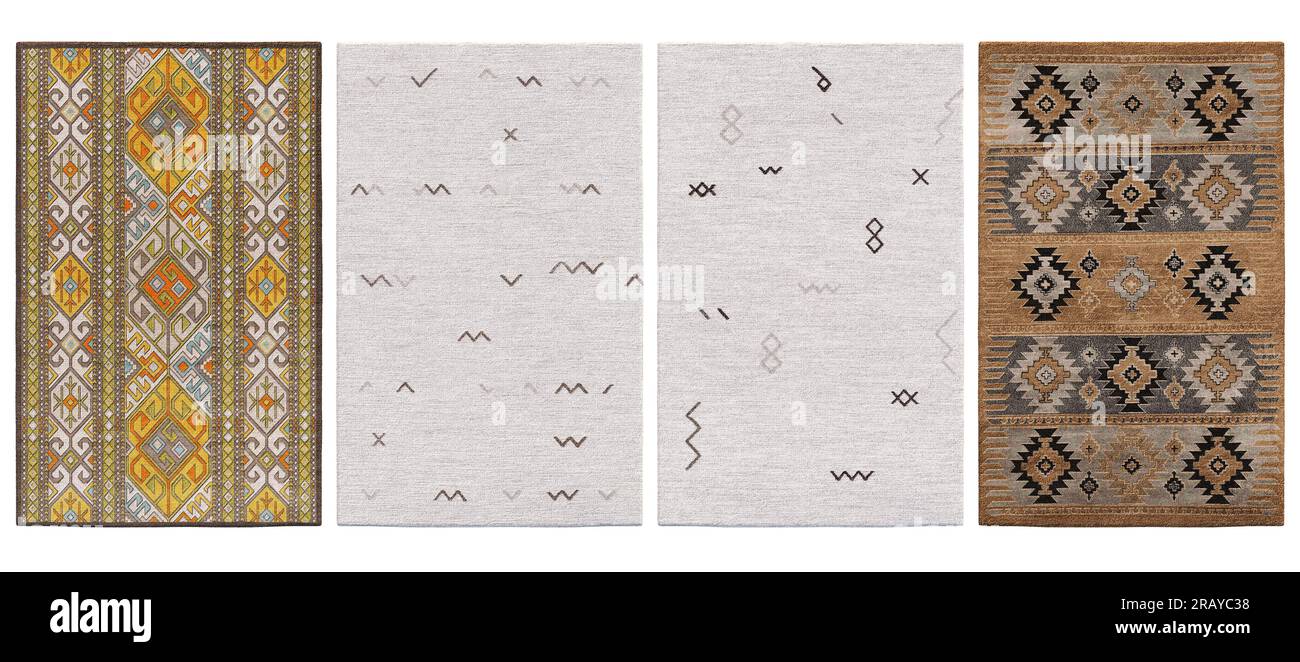 carpet for interior isolated on white background, home decor, 3D ...