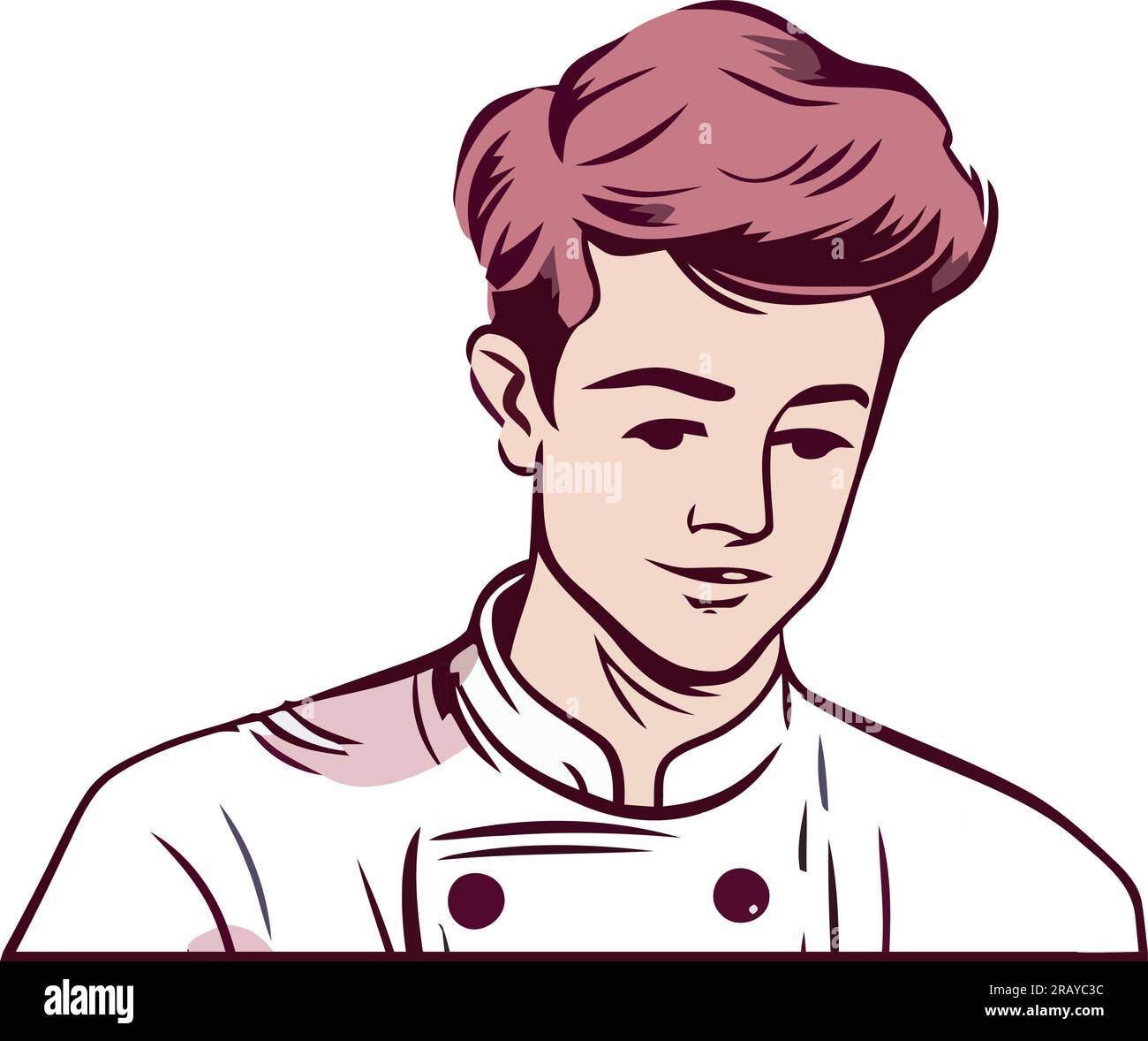 A cheerful cartoon chef, a symbol of love for cooking Stock Vector ...