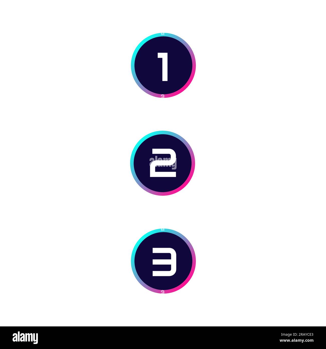 Numerical order in futuristic design brochure element design Stock ...