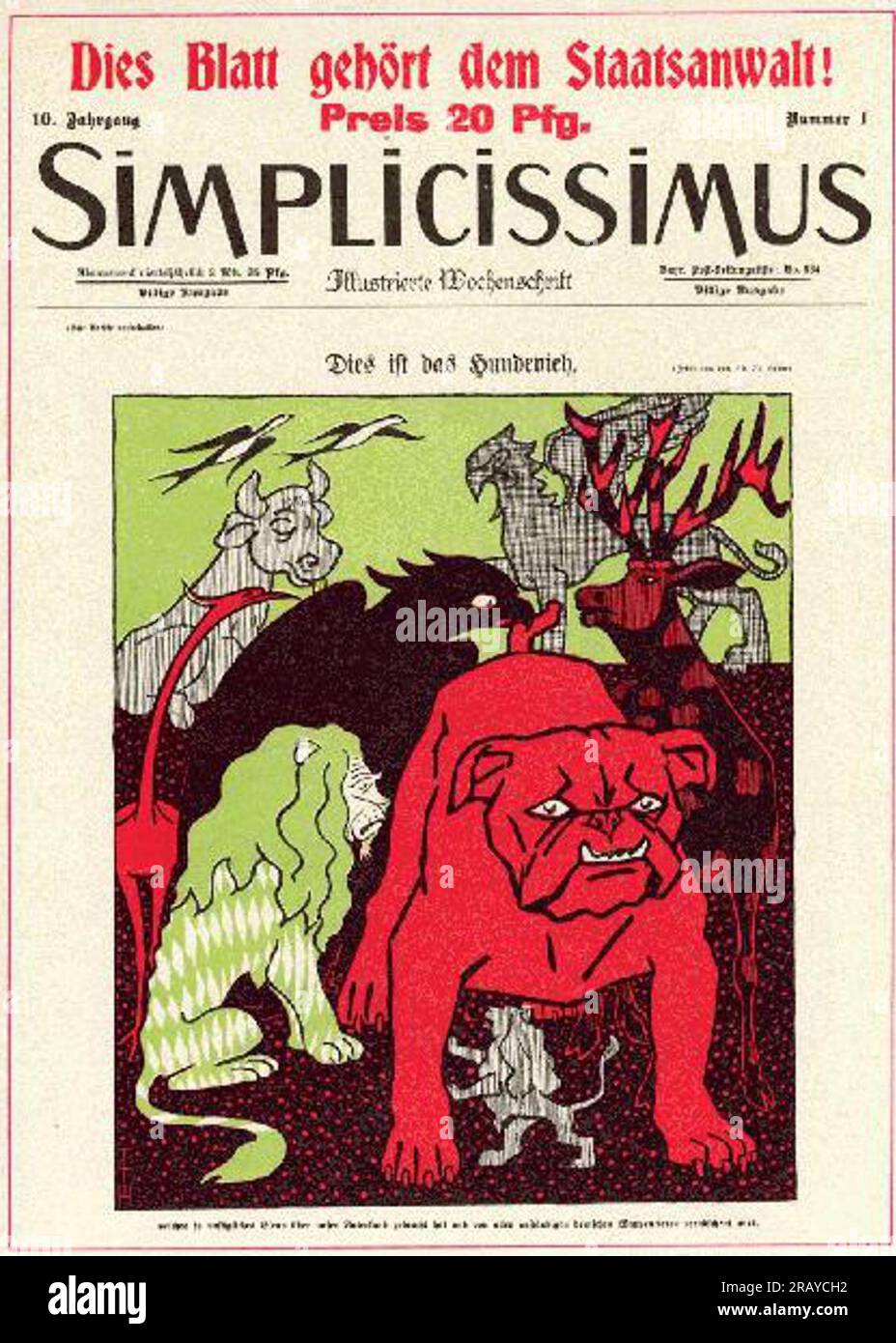 Cover illustration for the magazine Simplicissimus 1910 by Thomas ...