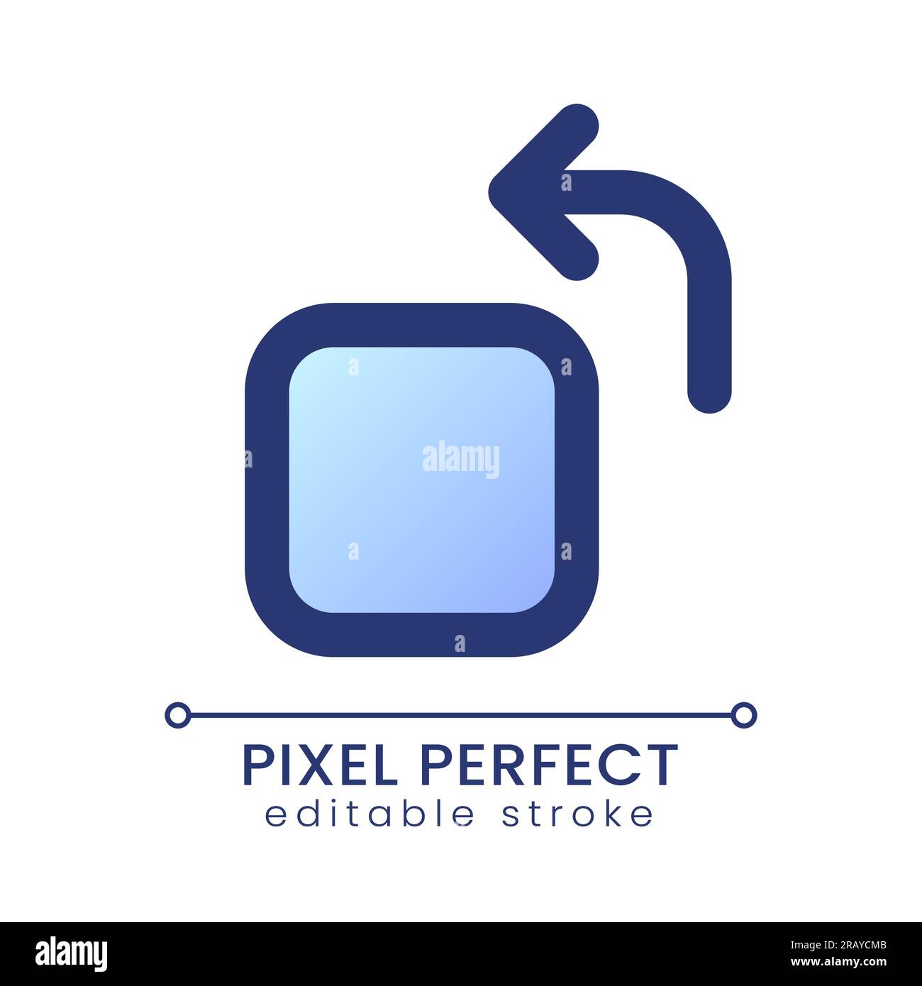 Rotate Pixel Perfect Gradient Fill Ui Icon Stock Vector Image And Art Alamy