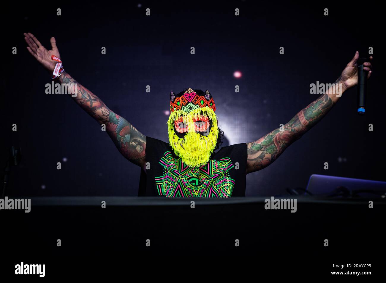 Roskilde, Denmark. 30th, June 2023. The Colombian band Ghetto Kumbe ...