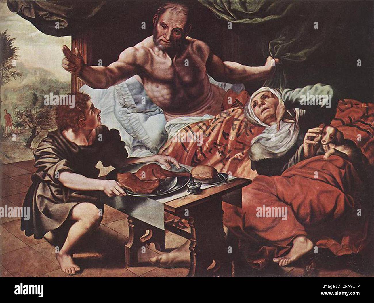 Isaac Blessing Jacob by Jan van Hemessen Stock Photo - Alamy