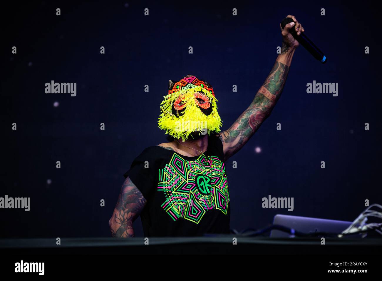 Roskilde, Denmark. 30th, June 2023. The Colombian band Ghetto Kumbe ...