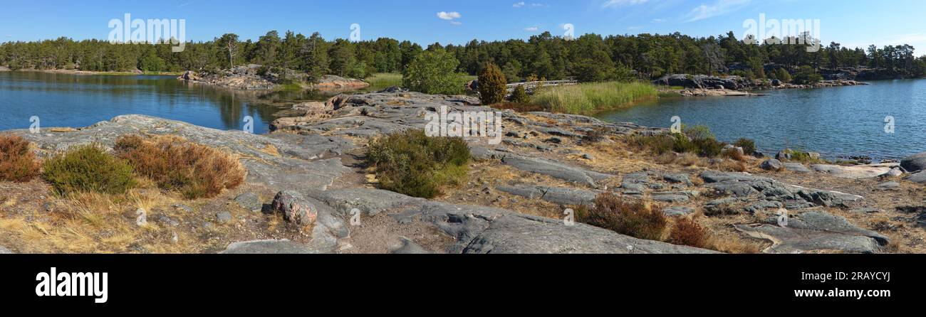 Landscape on Stora Krokholmen in Stendörrens Naturreservat in Sweden ...
