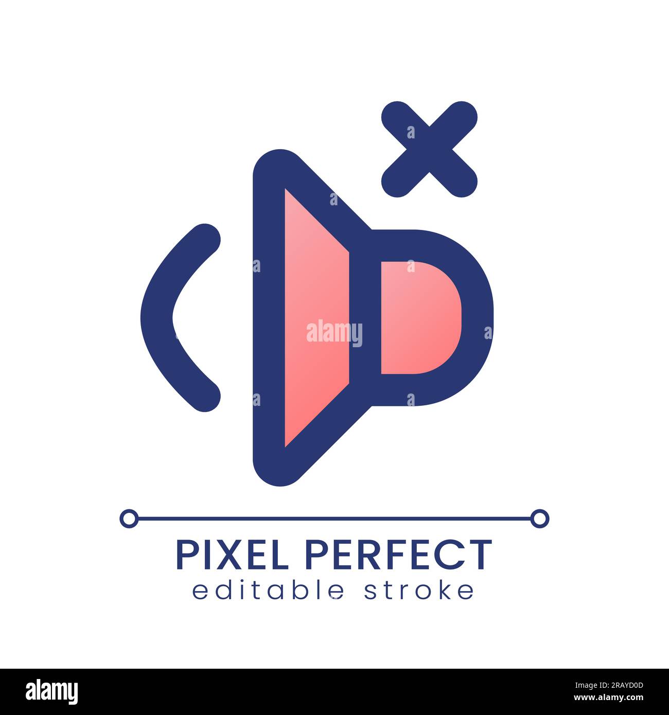 Volume off pixel perfect gradient fill ui icon Stock Vector Image & Art - Alamy