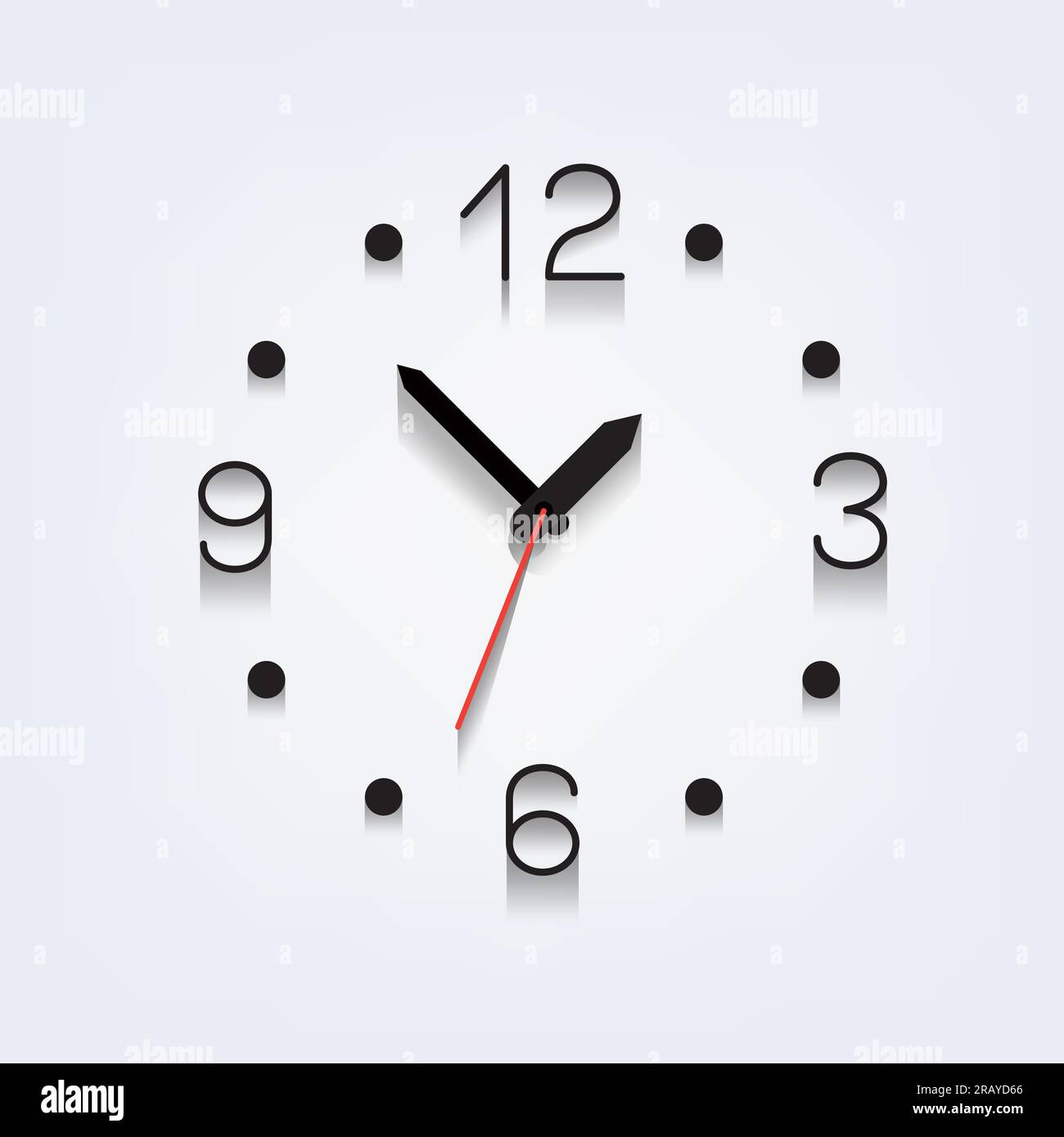 black round clock timer with shadow Stock Vector Image & Art - Alamy