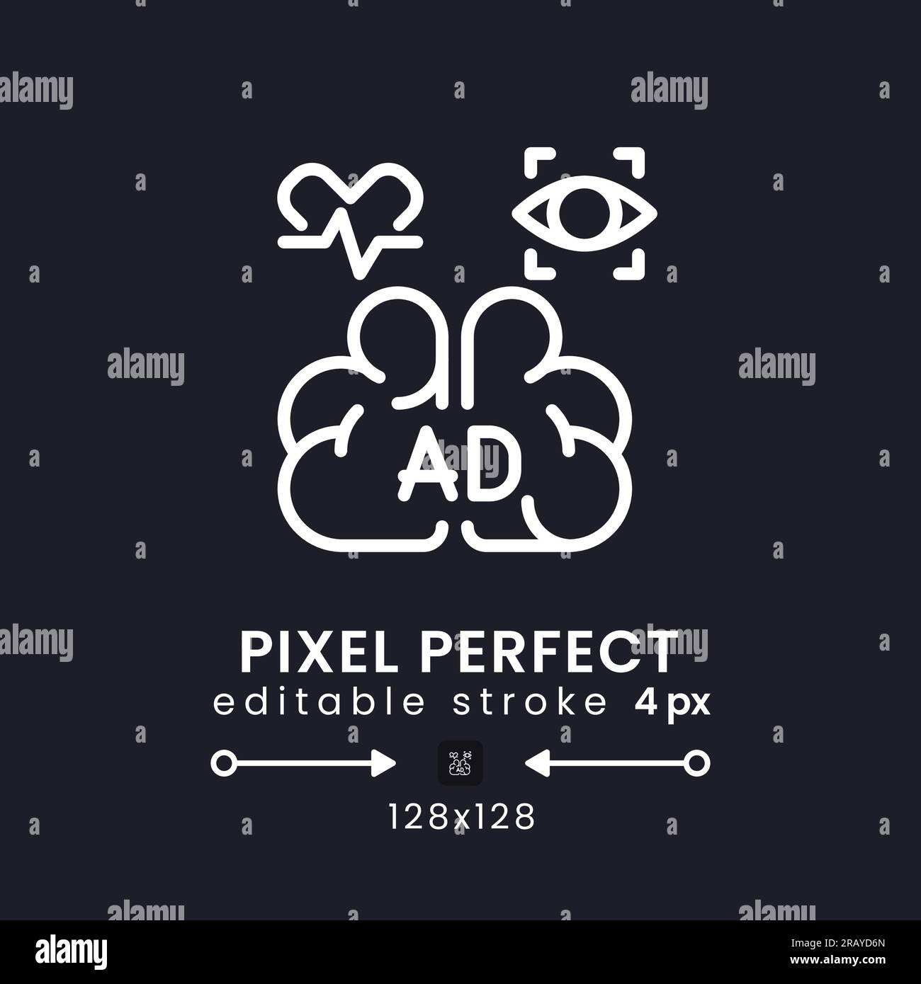 Biometrics white linear desktop icon on black Stock Vector Image & Art ...