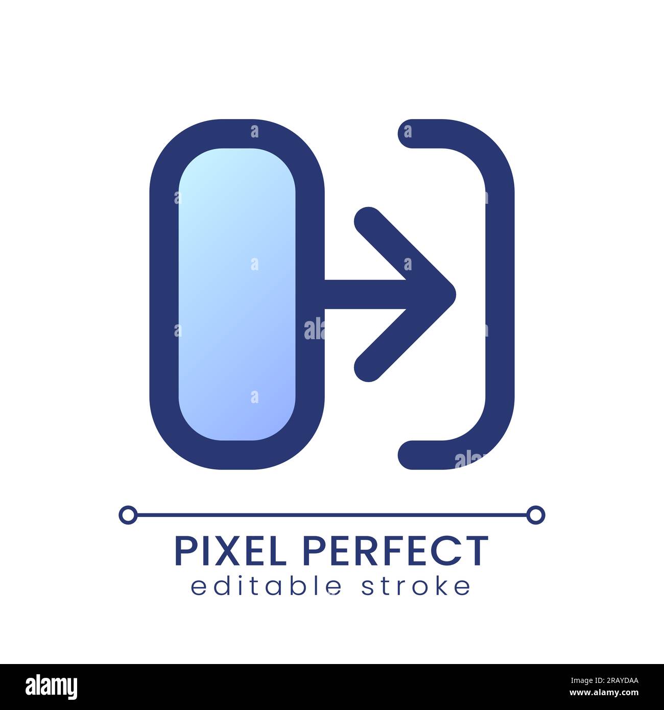 Transition pixel perfect gradient fill ui icon Stock Vector Image & Art - Alamy
