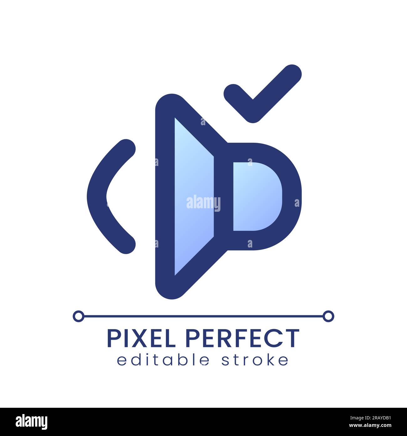 Volume on pixel perfect gradient fill ui icon Stock Vector Image & Art - Alamy