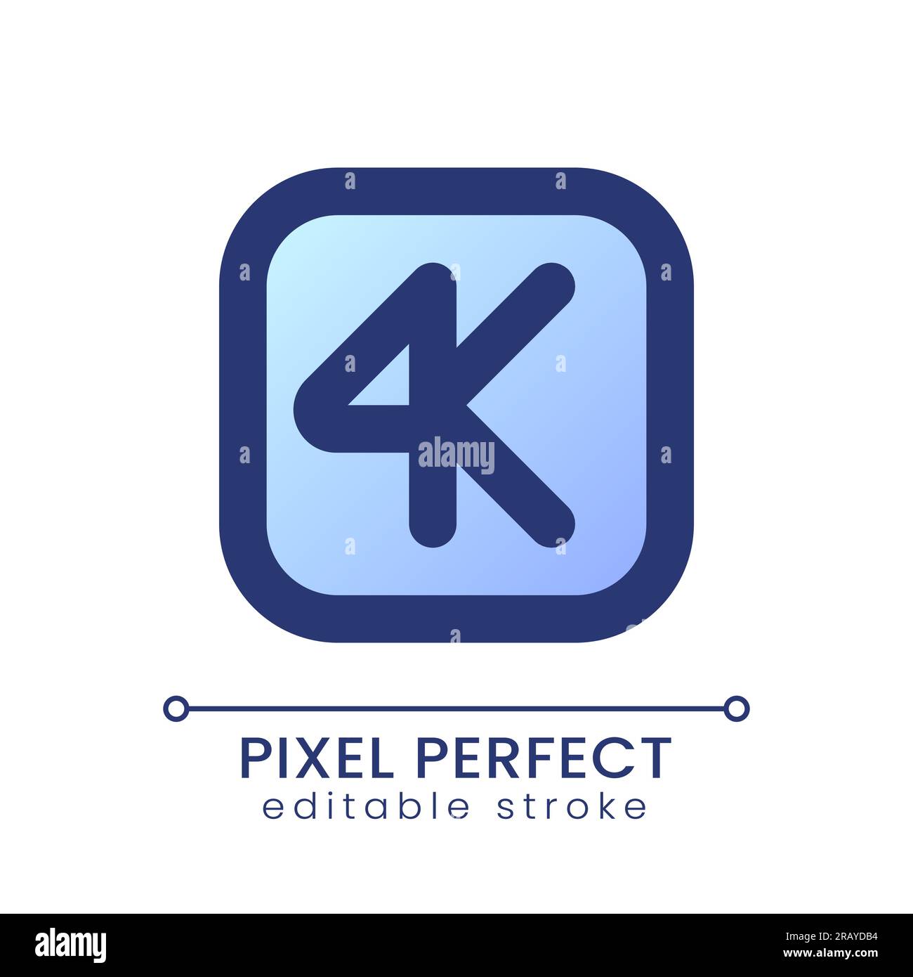 4K resolution pixel perfect gradient fill ui icon Stock Vector Image ...