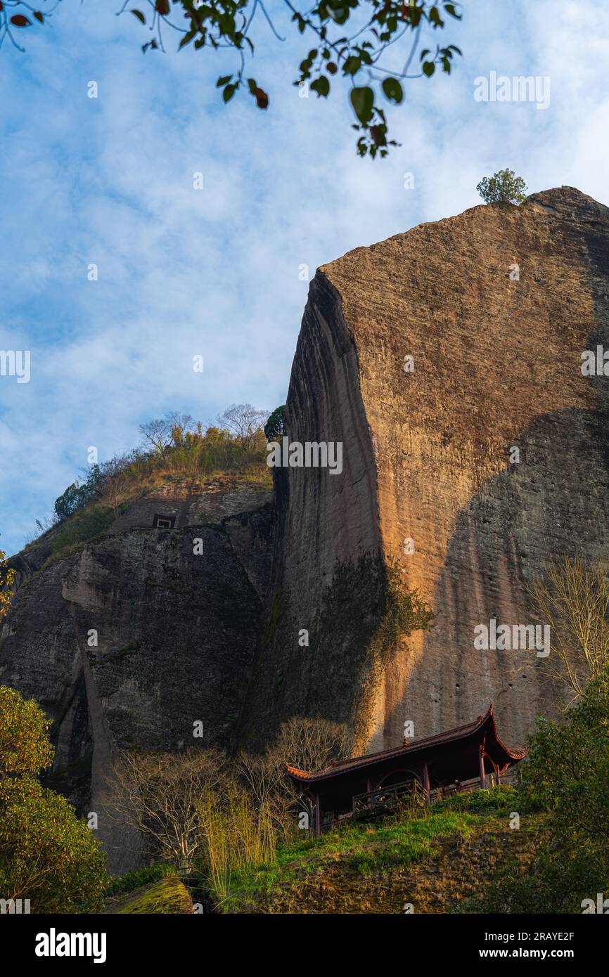 Rocky cliffs of the wuyishan scenic area in Wuyishan in Fujian province ...