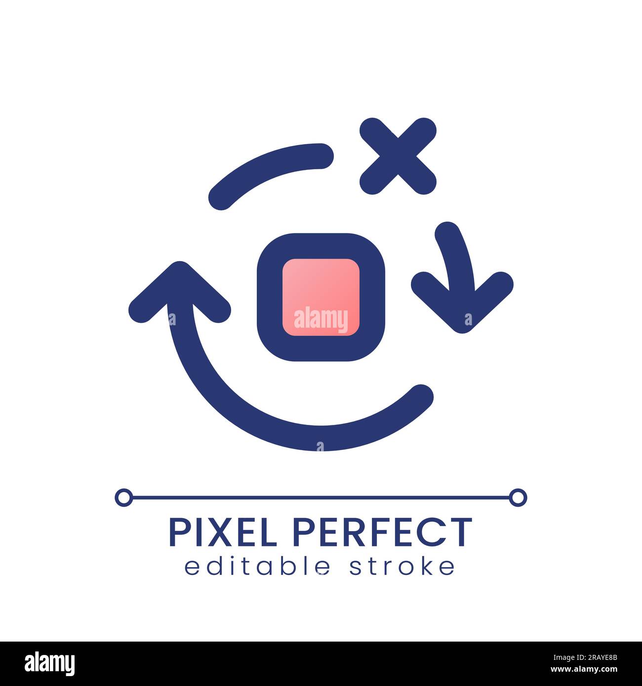 Remove spinning effect pixel perfect gradient fill ui icon Stock Vector Image & Art - Alamy
