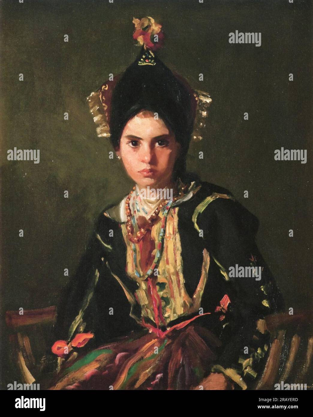 La Montera. Segovia Girl in Fiesta Costume 1912 by Robert Henri Stock ...