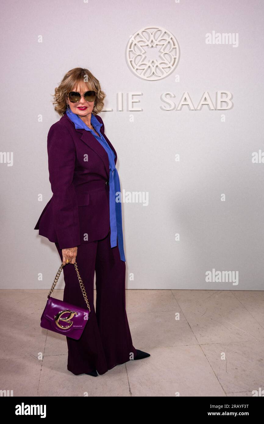 Egyptian actress Yousra attends Elie Saab Haute couture Fall/Winter ...