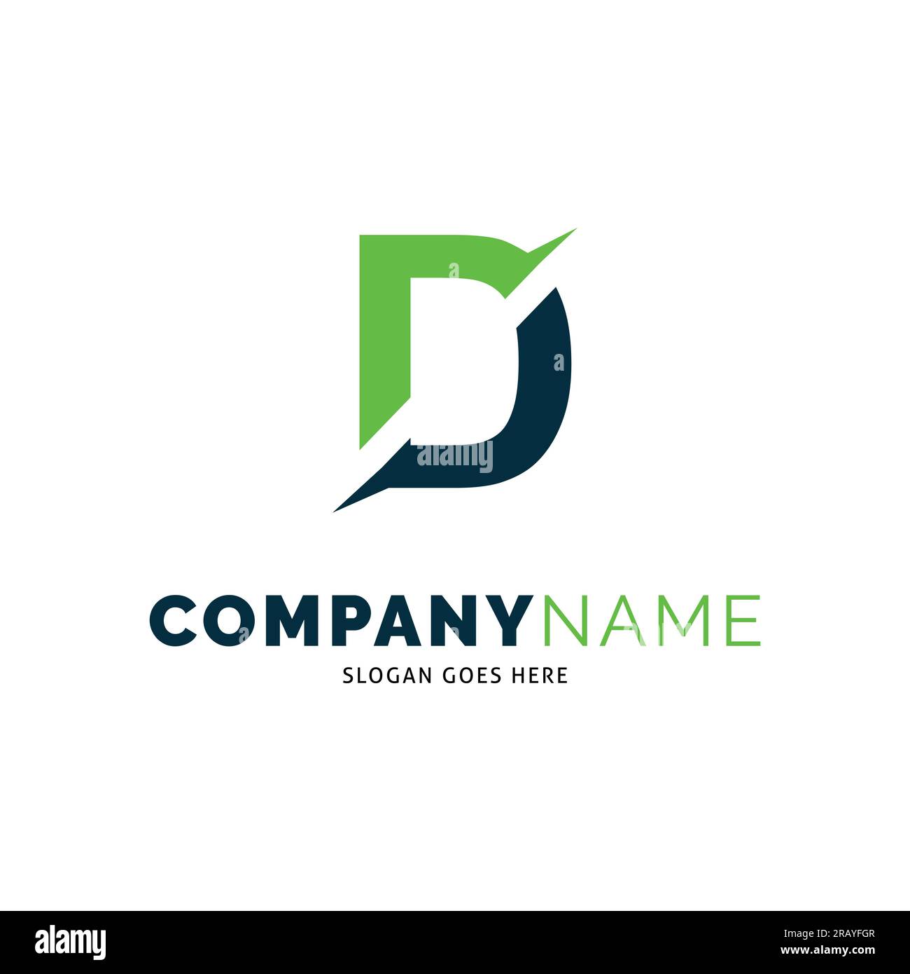 Initial Letter D Cut Out Icon Vector Logo Template Illustration Design ...