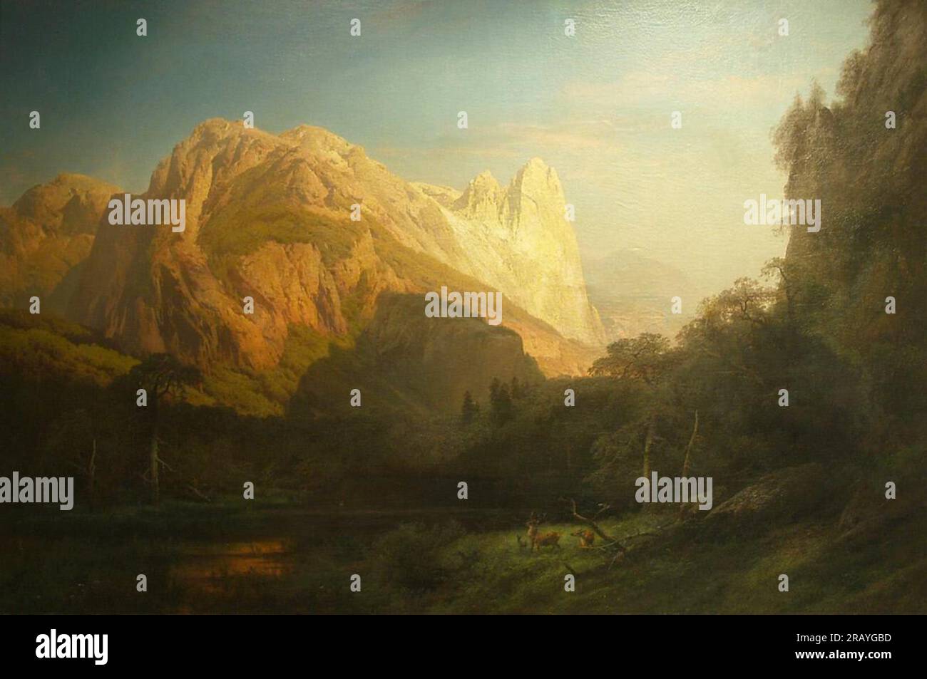 El Capitan, Yosemite (Sentinel Rock) 1876 by Hermann Ottomar Herzog ...