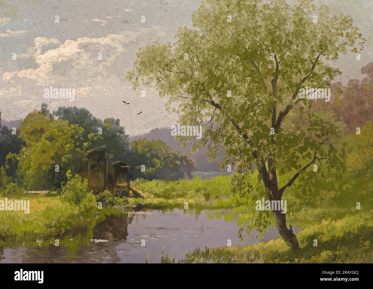 Old Mill by Hermann Ottomar Herzog Stock Photo - Alamy