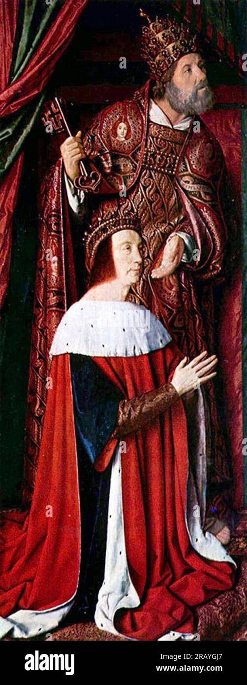 Peter II de Beaujeu of Bourbon with St. Peter - left wing of the ...