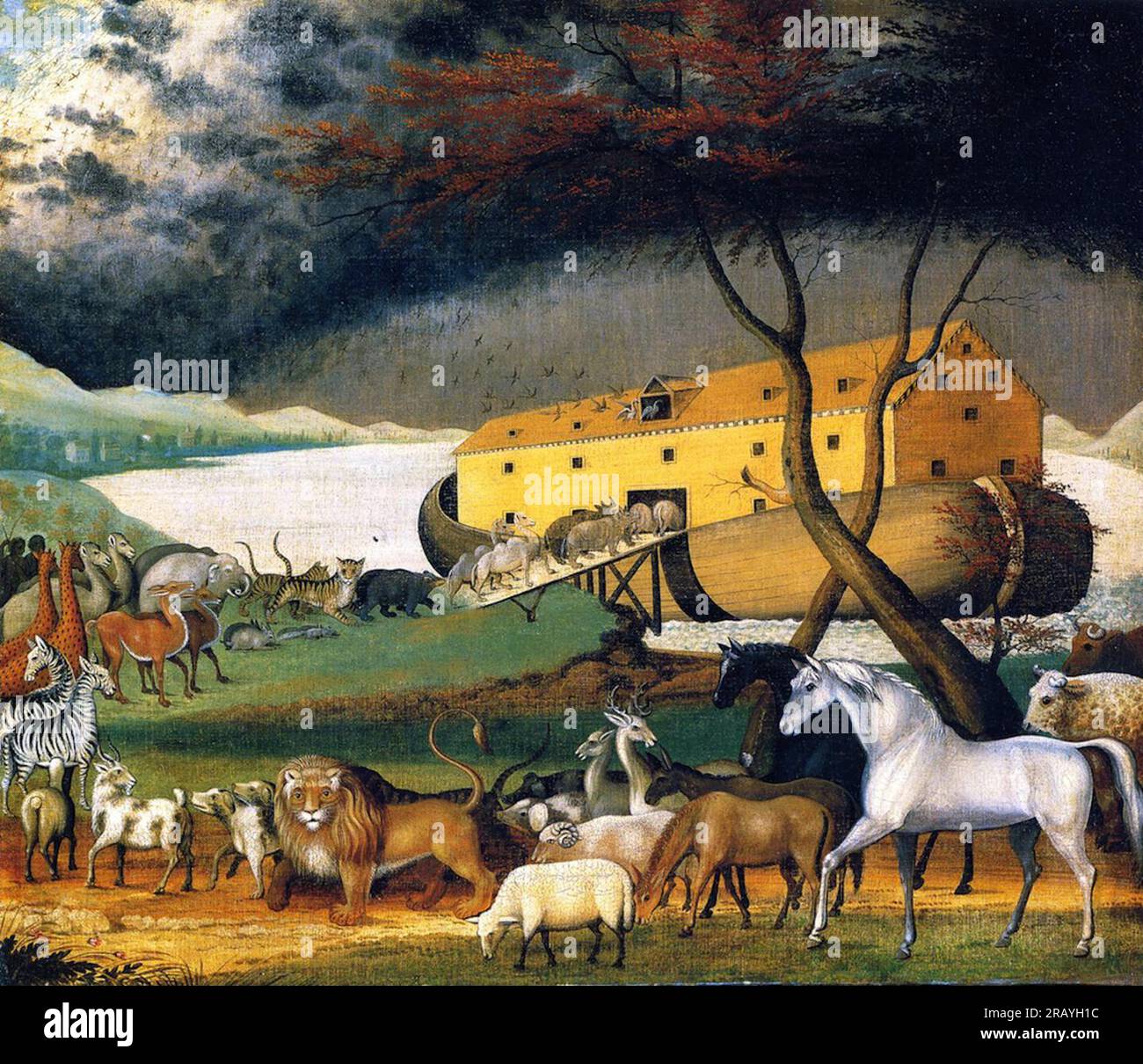 Noah's Ark 1846 by Edward Hicks Stock Photo - Alamy