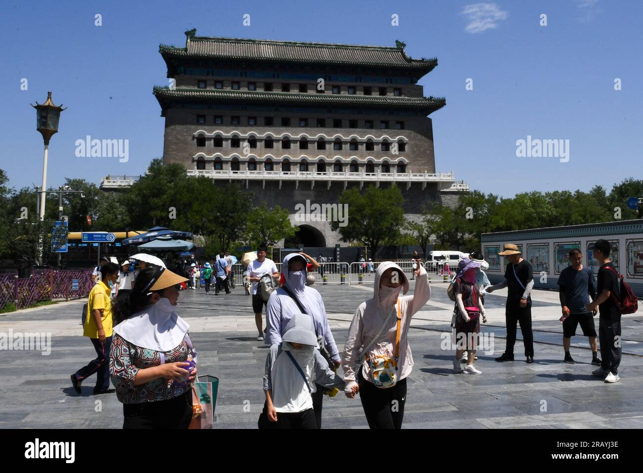 Beijing, China. 6th July, 2023. People visit the Qianmen street in ...