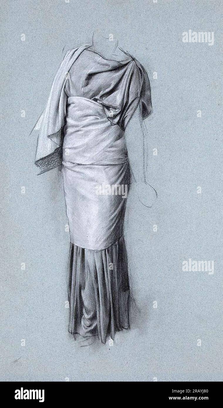 A Standing Draped Figure by Adolf Hirémy-Hirschl Stock Photo - Alamy