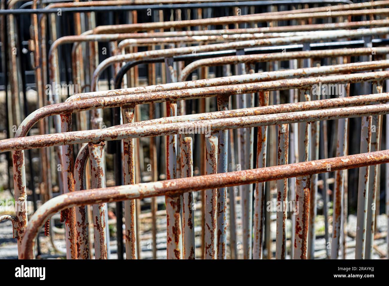 Rusty steel guard rail hi-res stock photography and images - Alamy