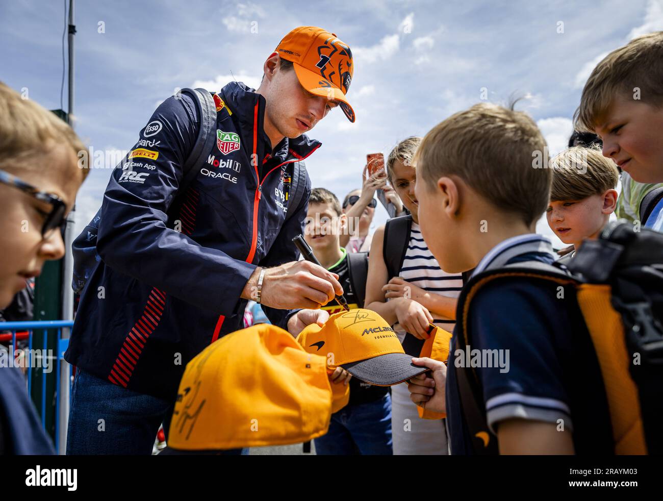 SILVERSTONE - Max Verstappen (Red Bull Racing) signs autographs on ...