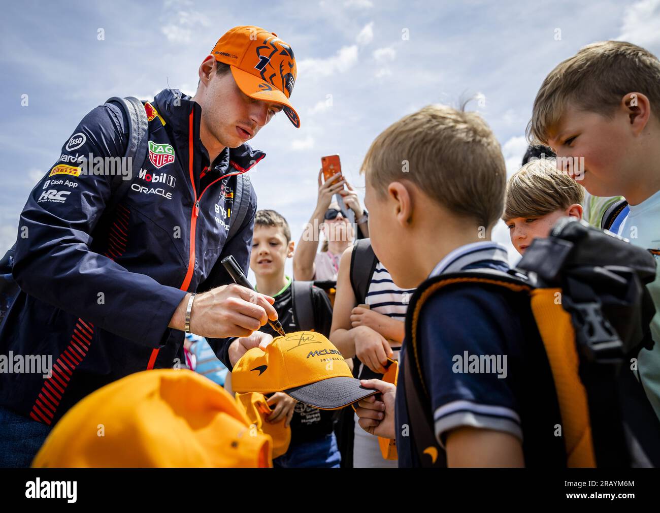 SILVERSTONE - Max Verstappen (Red Bull Racing) signs autographs on ...