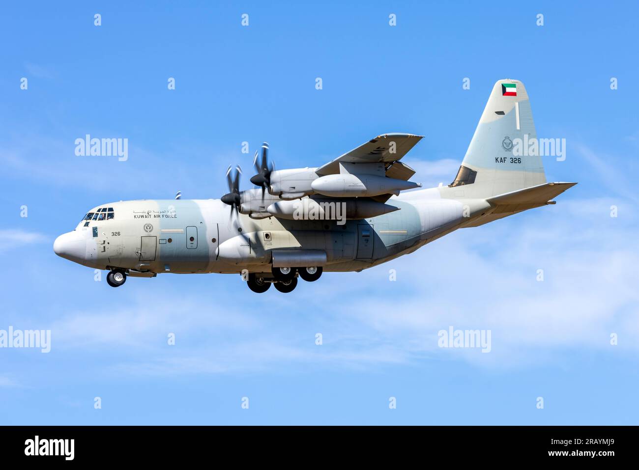 Kuwaiti Air Force Lockheed Martin KC-130J (Reg: KAF326) on finals ...