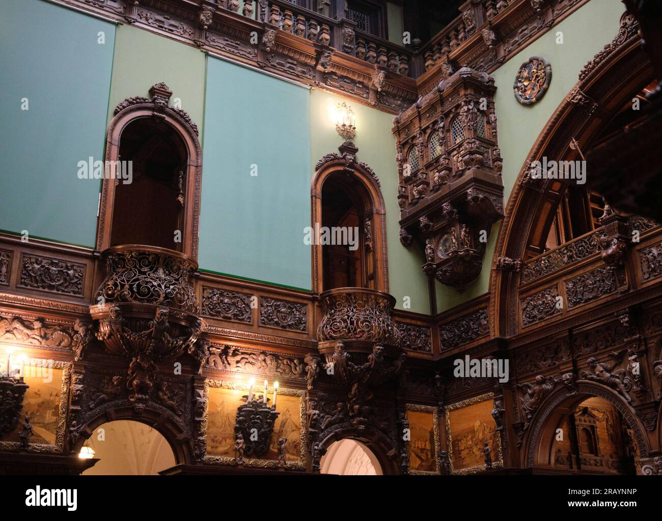 Interior of one of the best castle Peles,Transylvania,Romania Stock ...