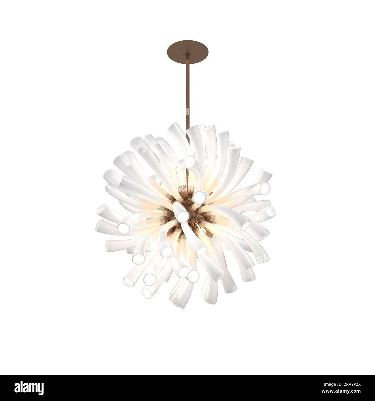 chandelier on the ceiling isolated on white background, hanging lamp ...