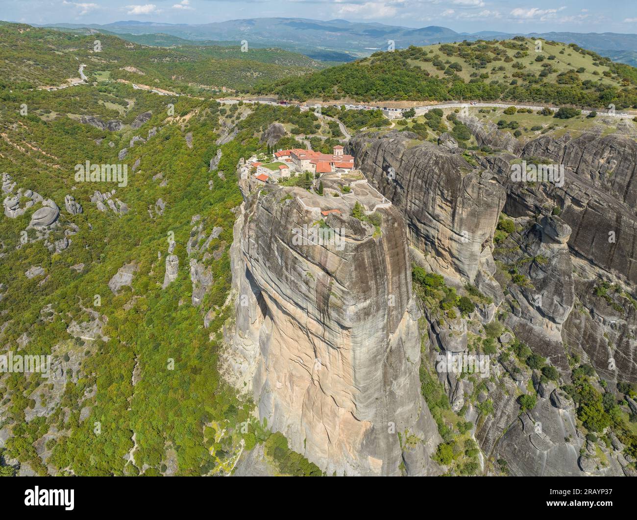 Aerial view of Meteora Monastery in Kalambaka, Greece Stock Photo - Alamy