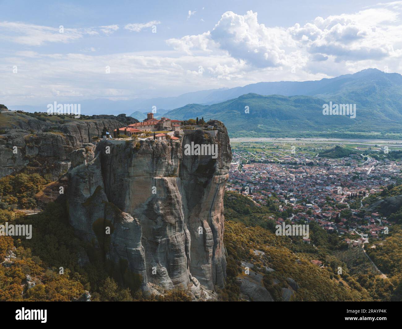 Aerial view of Meteora Monastery in Kalambaka, Greece Stock Photo - Alamy