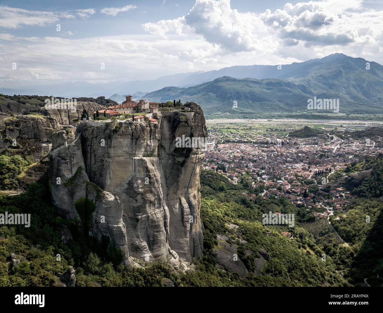 Aerial view of Meteora Monastery in Kalambaka, Greece Stock Photo - Alamy