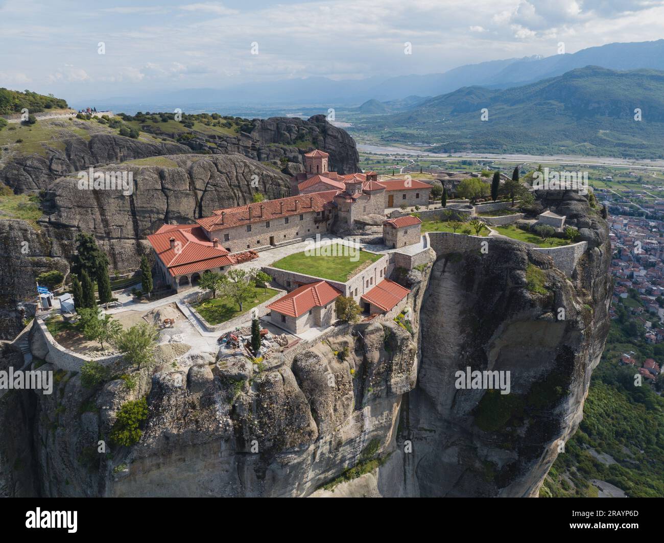 Aerial view of Meteora Monastery in Kalambaka, Greece Stock Photo - Alamy