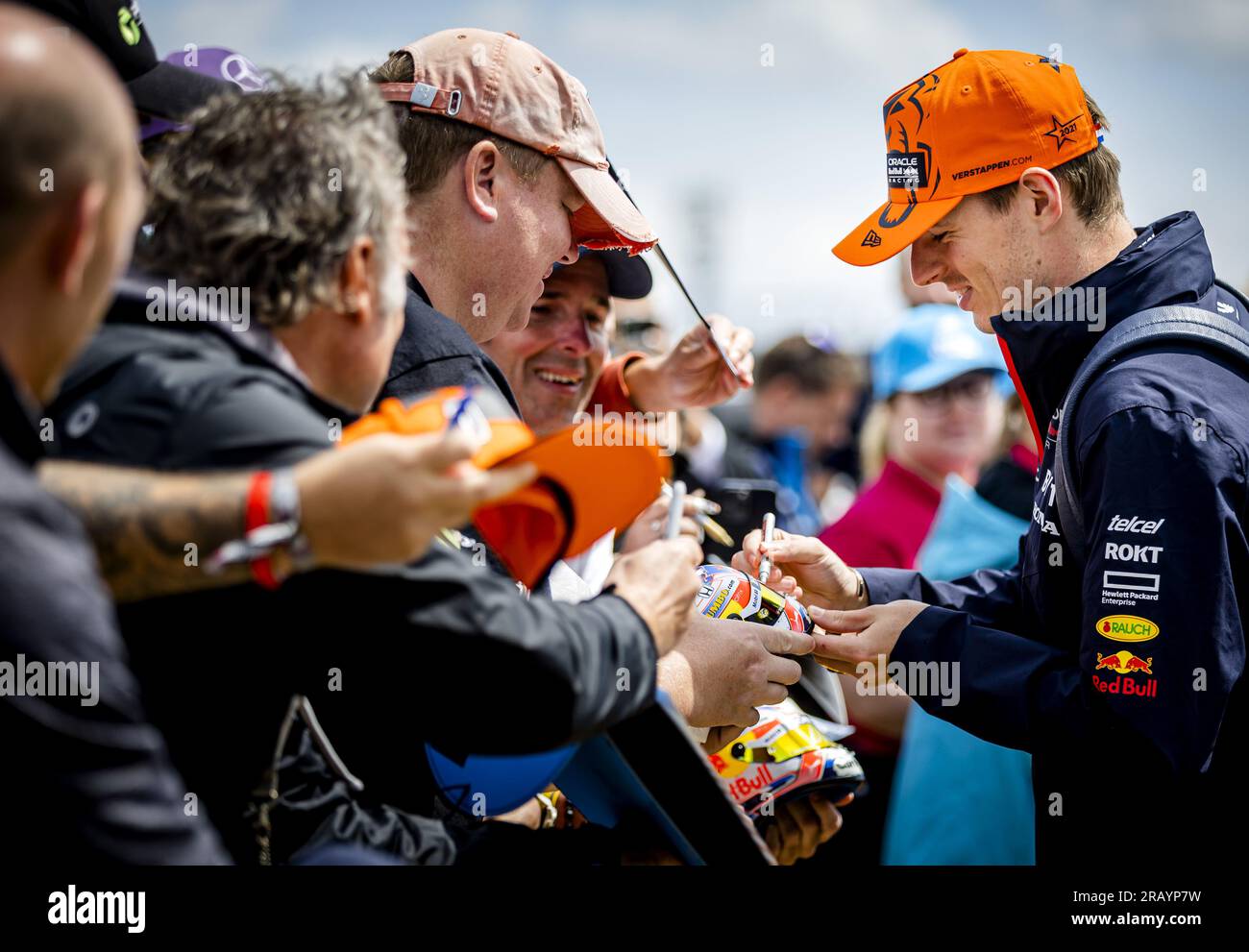 SILVERSTONE - Max Verstappen (Red Bull Racing) signs autographs on ...