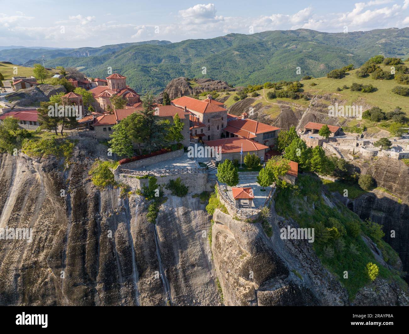 Aerial view of Meteora Monastery in Kalambaka, Greece Stock Photo - Alamy