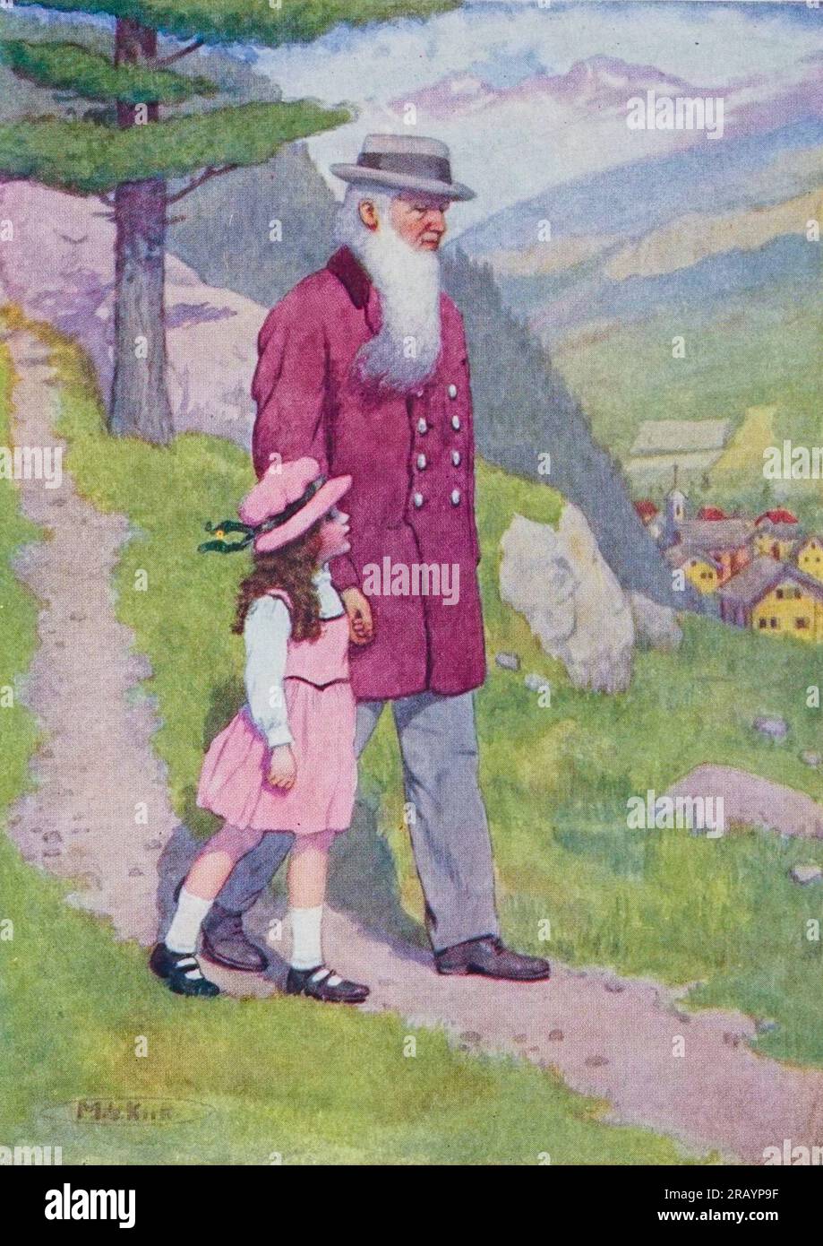 With Heidi’s Hand in His They Wandered Down Together illustrated by ...