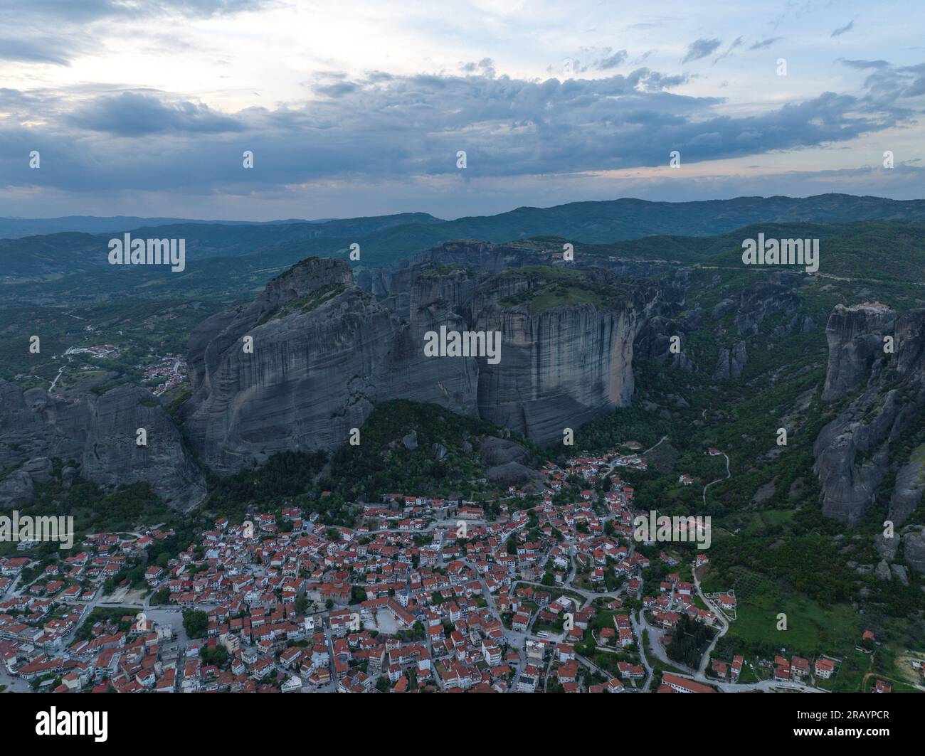 Aerial view of Meteora Monastery in Kalambaka, Greece Stock Photo - Alamy