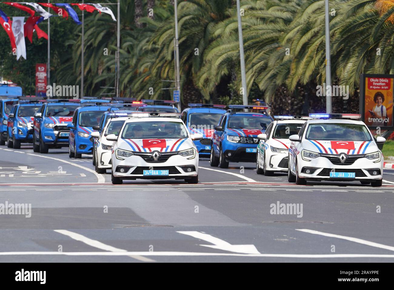 ISTANBUL, TURKIYE - AUGUST 30, 2022: Gendarmerie vehicles parade during ...