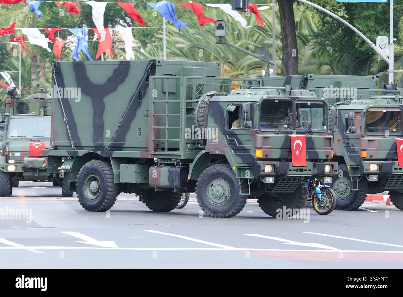 ISTANBUL, TURKIYE - AUGUST 30, 2022: Military vehicles parade in 100th ...