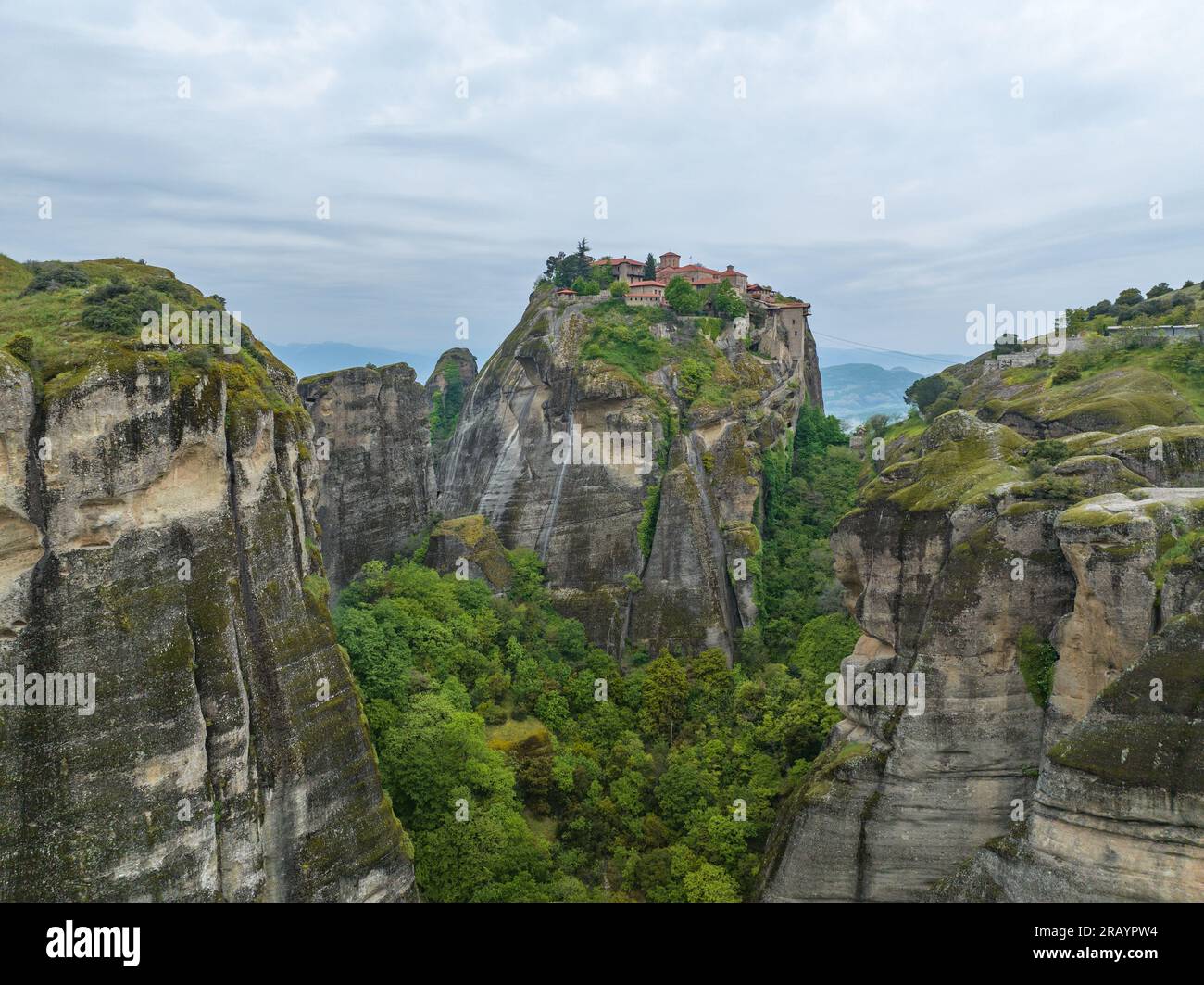Aerial view of Meteora Monastery in Kalambaka, Greece Stock Photo - Alamy