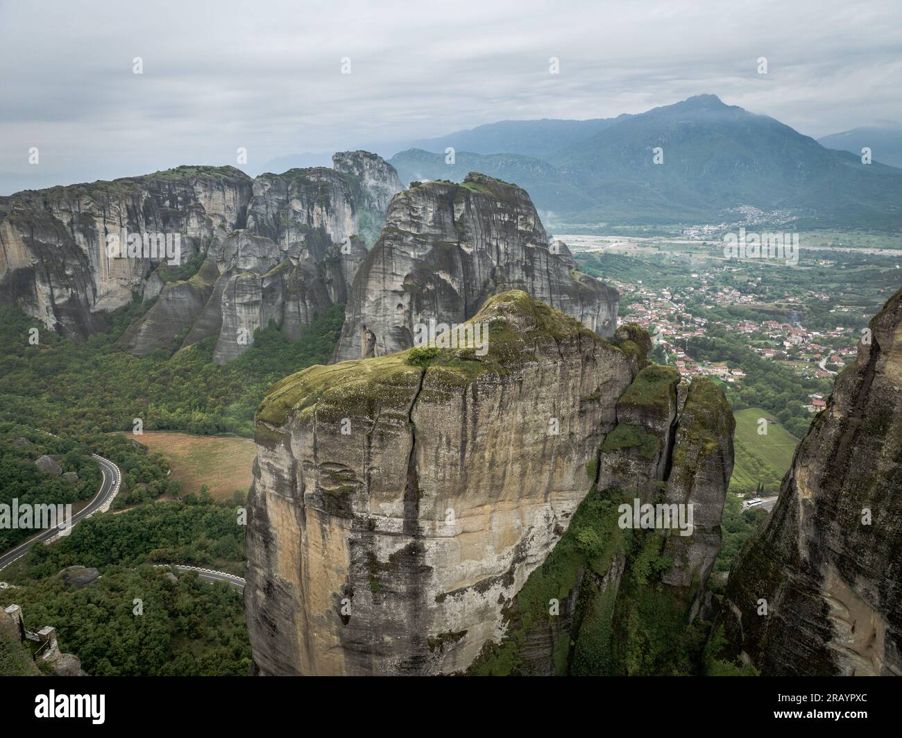 Aerial view of Meteora Monastery in Kalambaka, Greece Stock Photo - Alamy
