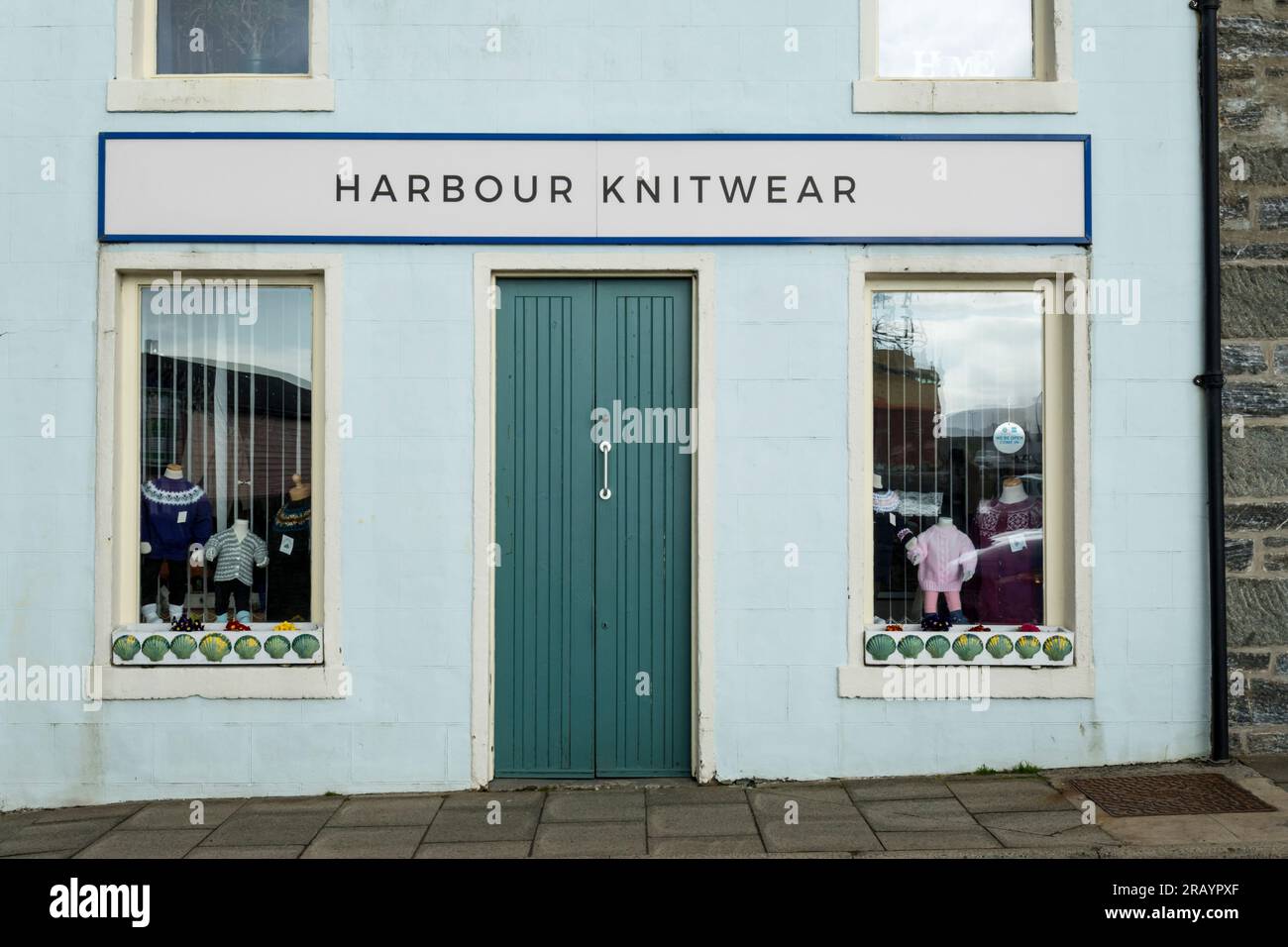 The premises of Harbour Knitwear in Scalloway, Shetland Stock Photo - Alamy