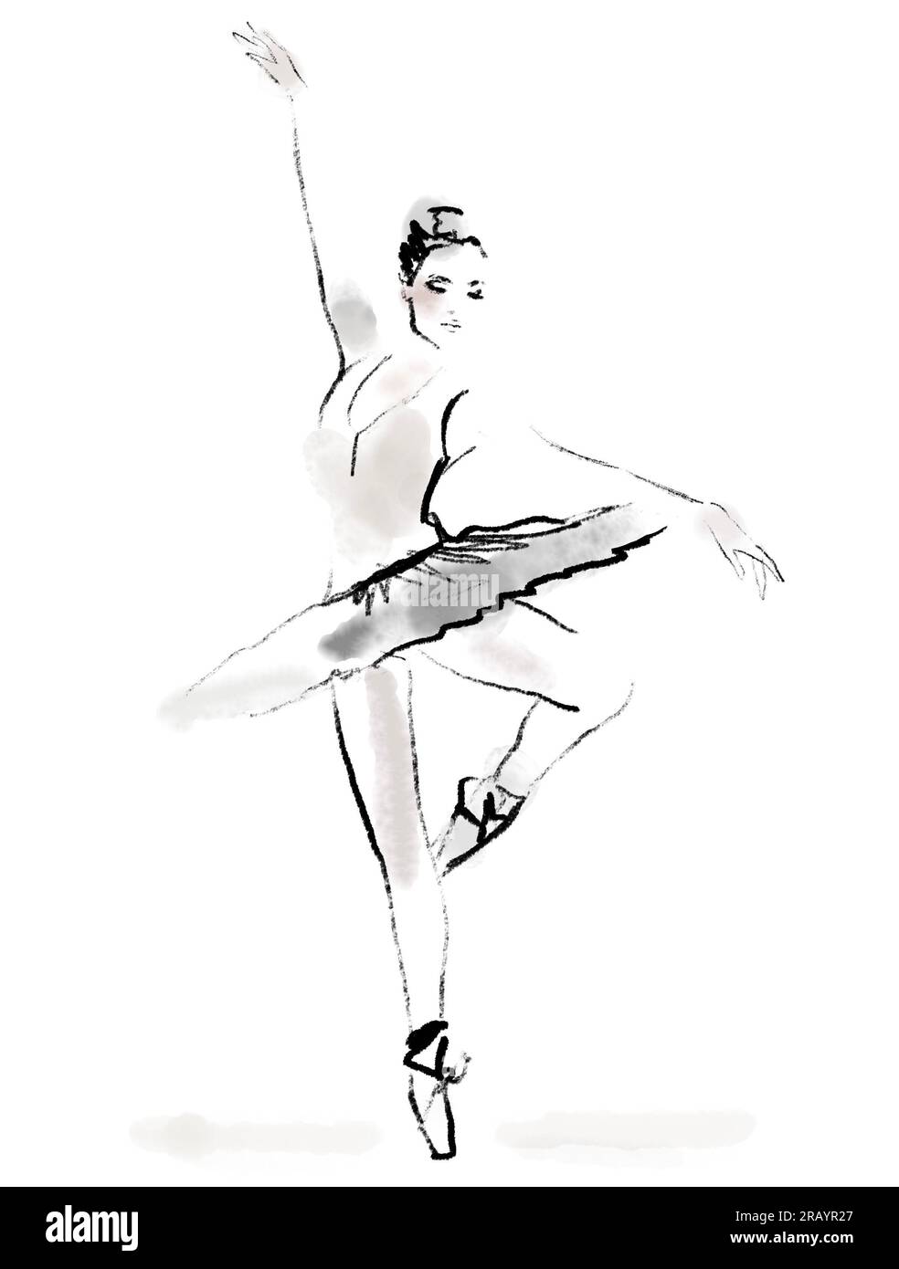 Ballerina ballet dancer sketch Stock Photo - Alamy
