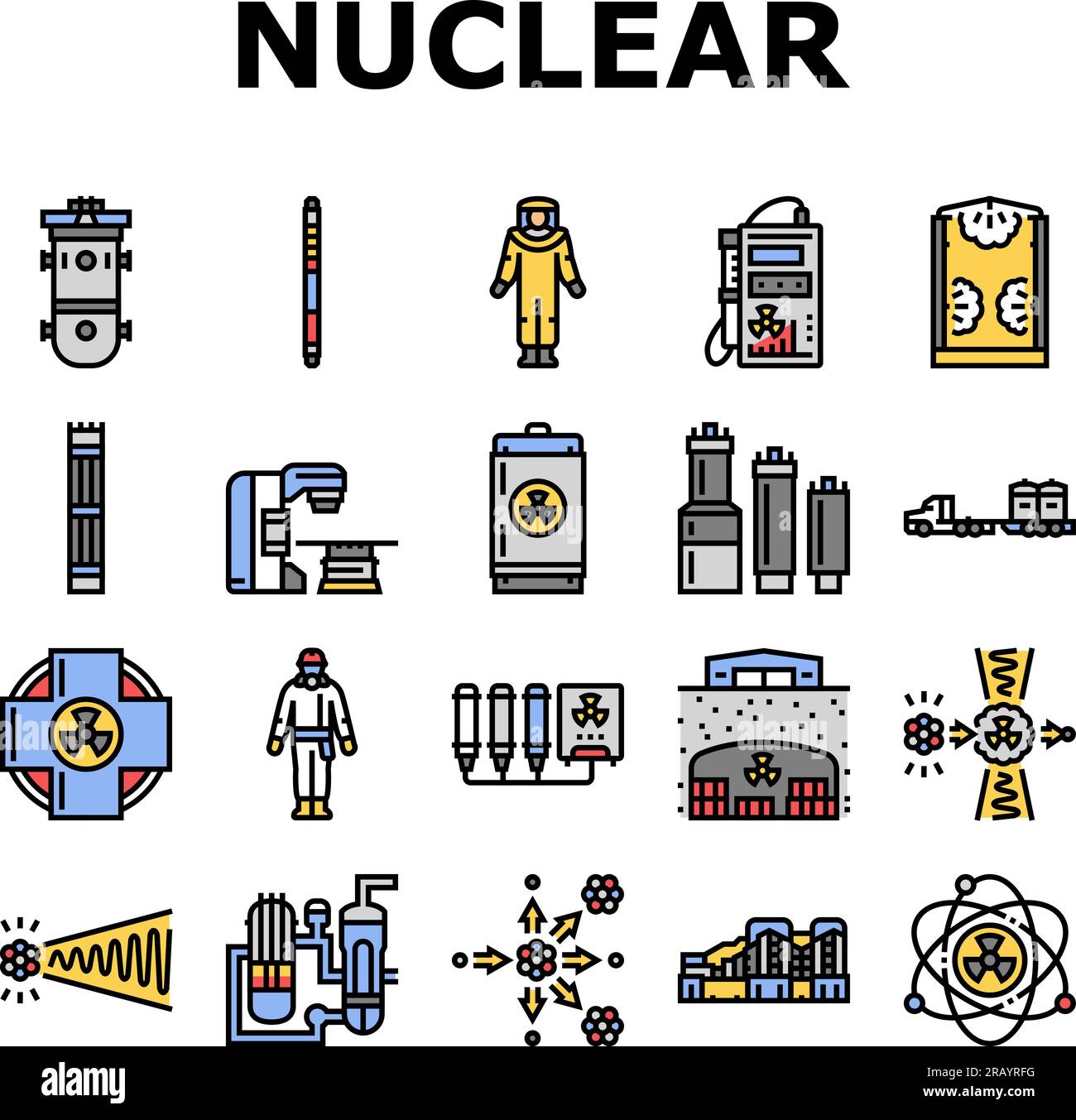 nuclear engineer energy power icons set vector Stock Vector Image & Art - Alamy