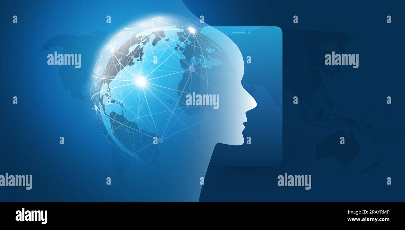 Machine Learning, Artificial Intelligence, Cloud Computing and Networks Design Concept with ...