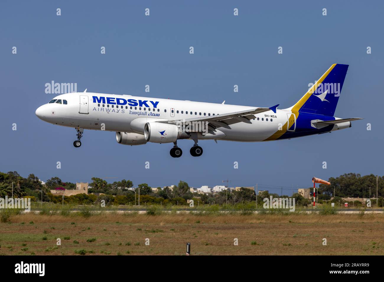 MedSky Airways Airbus A320-214 (Reg.: 9H-MSA) operating a flight from ...